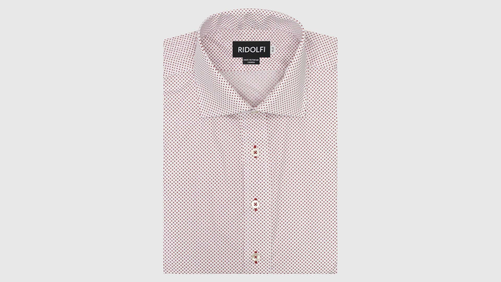 Men's Red Dotted Dress Shirt | Ridolfi Shirts